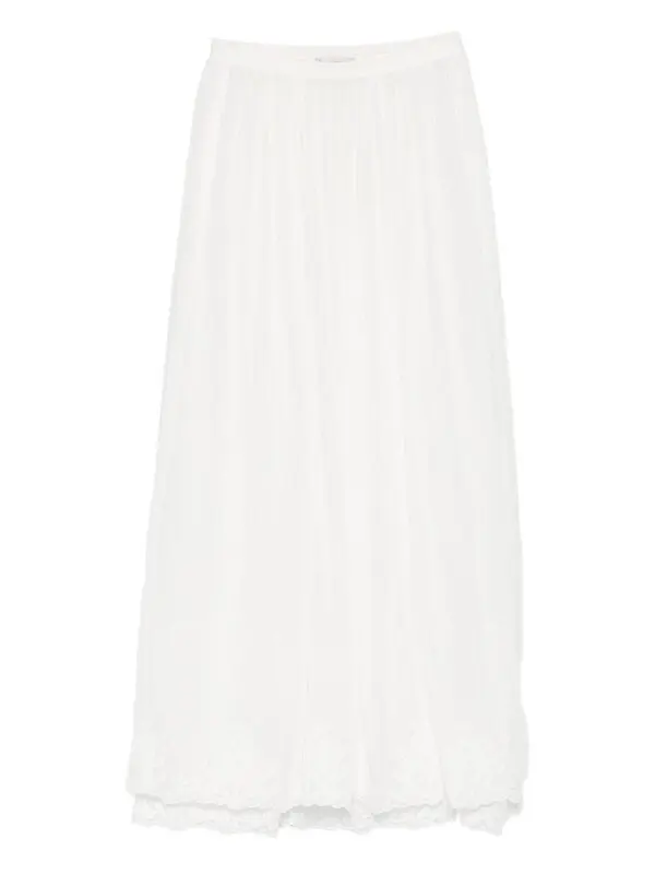 FORTE_FORTE Embroidered Voile Long Skirt