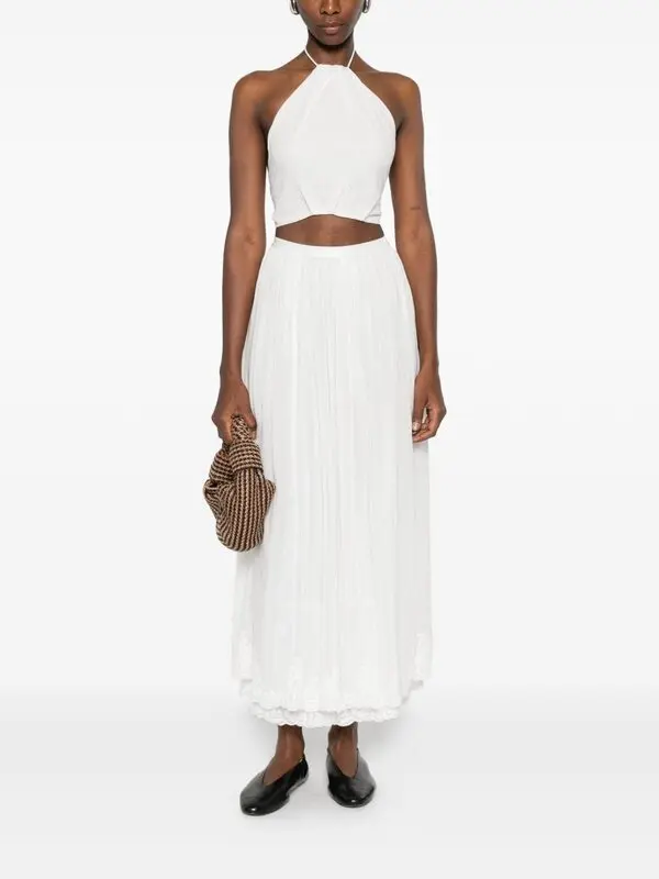 FORTE_FORTE Embroidered Voile Long Skirt