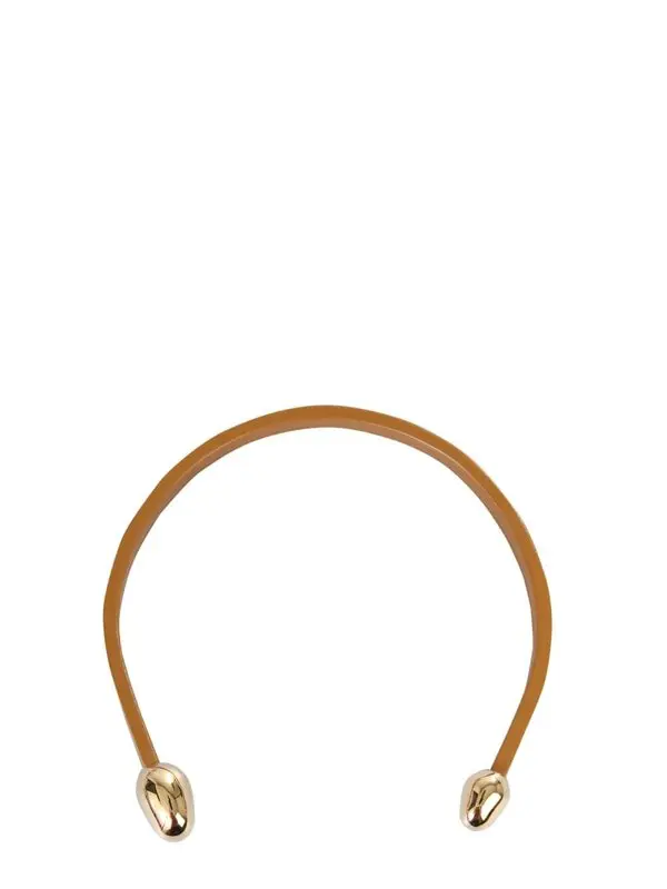 Bottega Veneta Leather Necklace - Cream