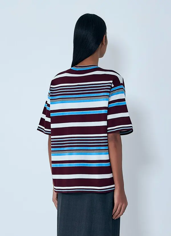 Prada Striped Crewneck T-shirt