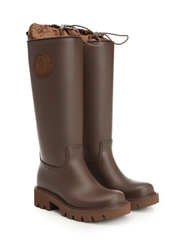 Moncler Kickstream High Rain Boots - Brown