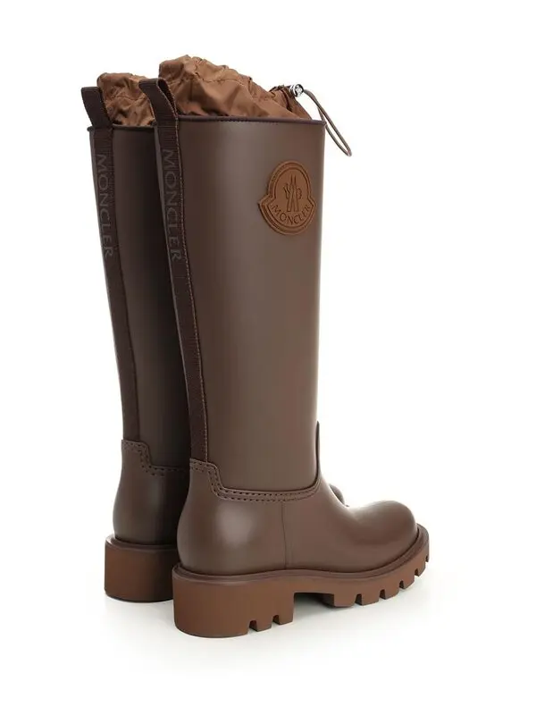 Moncler Kickstream High Rain Boots - Brown