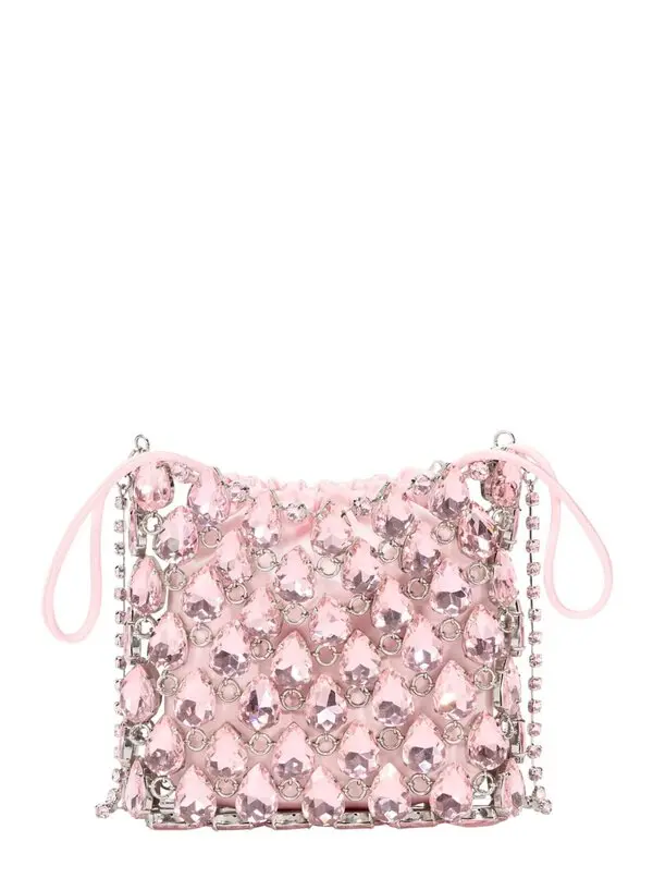 SELF-PORTRAIT Crystal Chainmail Mini Handbag - Multicolor