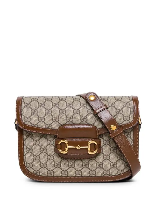 Gucci Shoulder Bag 'horsebit Bag' With Beige Leather Details For - Multicolor
