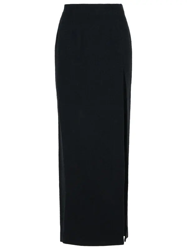 Alessandra Rich Virgin Wool Blend Long Skirt