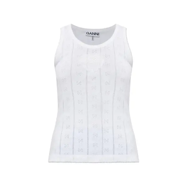 GANNI Tops Vests & Tank Tops - White