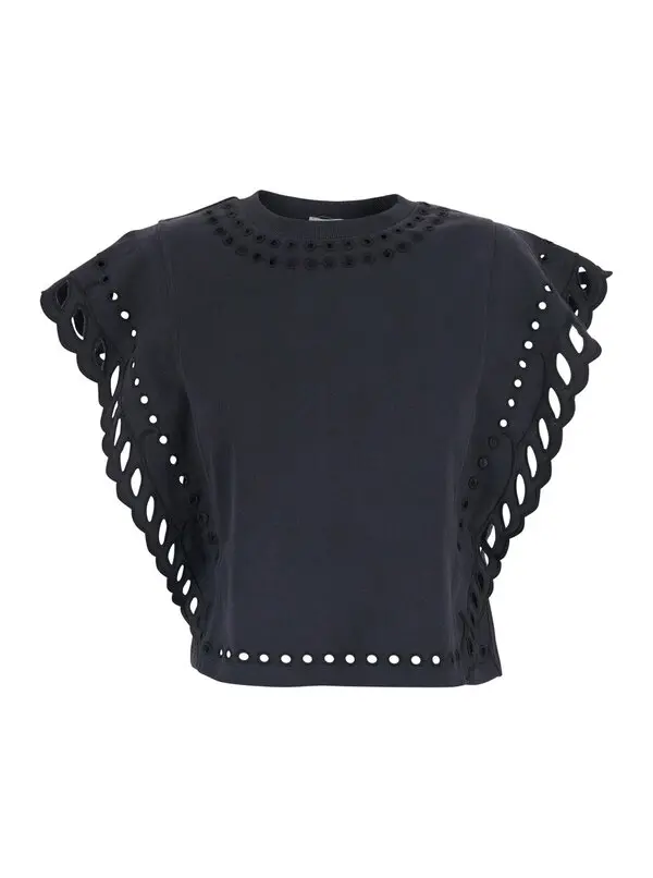 Isabel Marant Étoile Odyle-gc Cotton T-shirt - Black