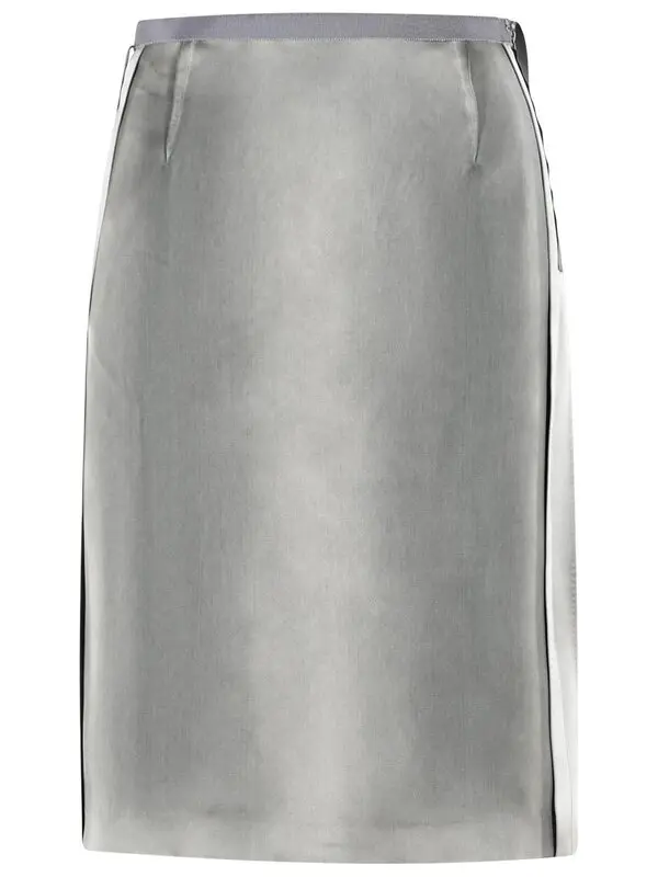 MAISON MARGIELA Viscose Midi Skirt - Gray