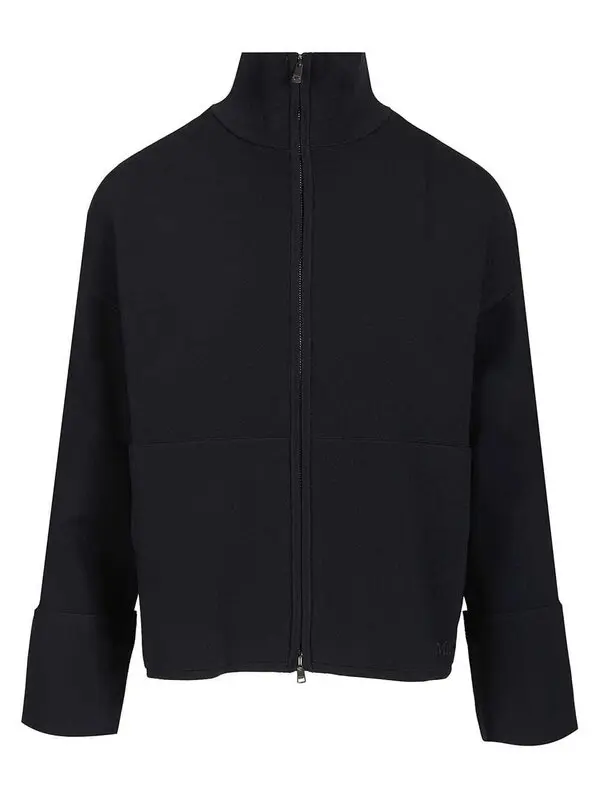 Max Mara Viscose Crepe Cardigan - Blue