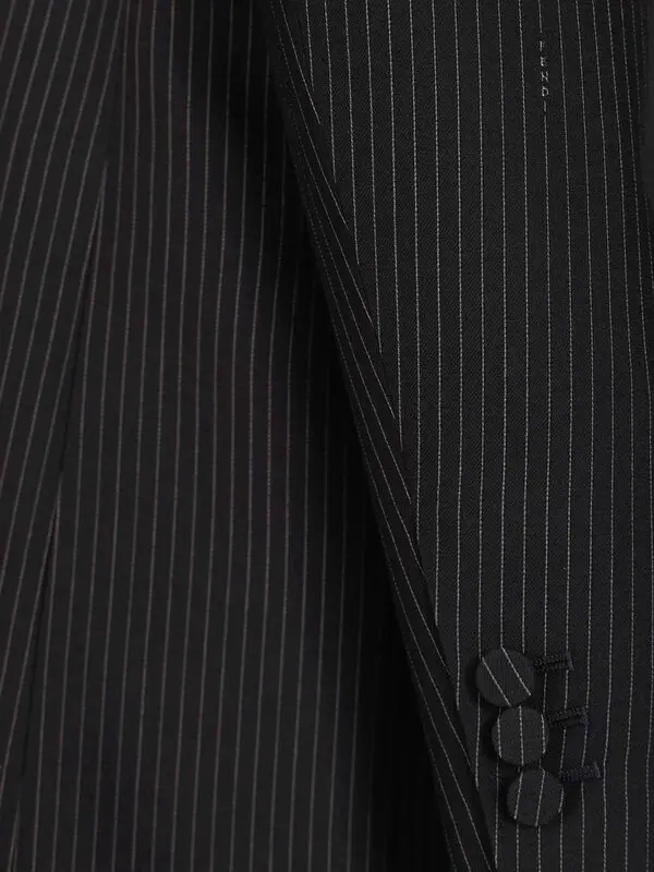 Fendi Pinstriped Wool Blazer