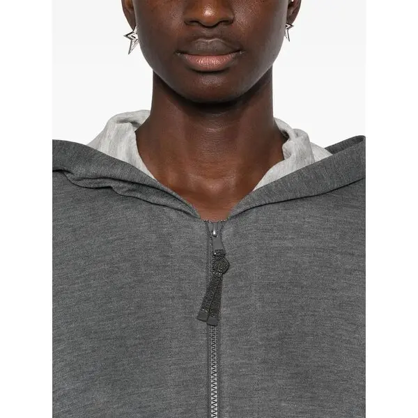 Brunello Cucinelli Grey Tops Hoodies