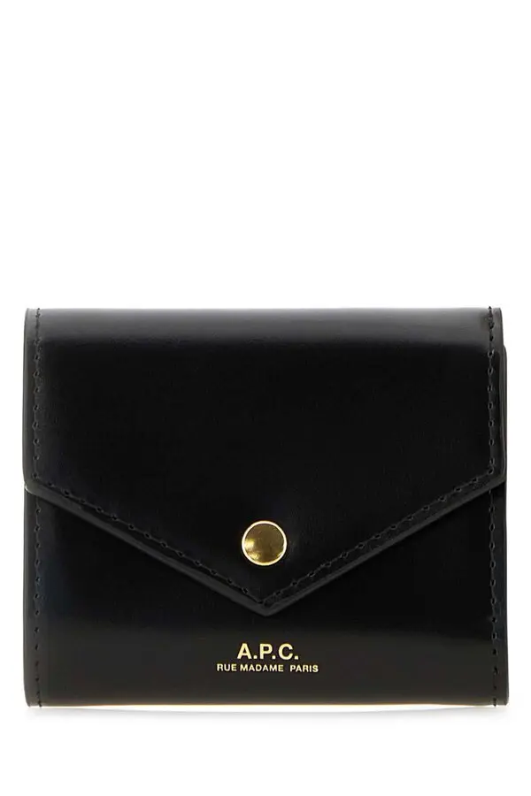A.p.c. Leather Envelope Coin Purse - Black