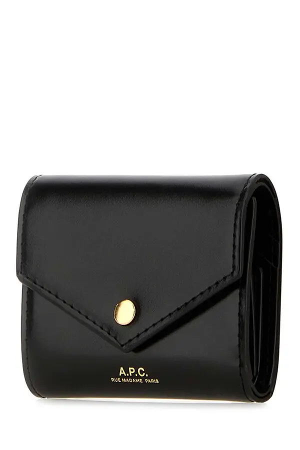 A.p.c. Leather Envelope Coin Purse - Black