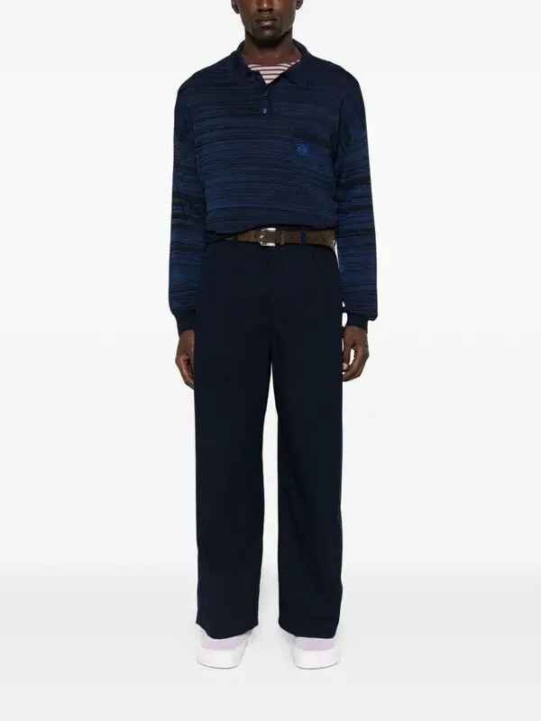 Loewe Anagram Wool Polo Shirt - Multicolor