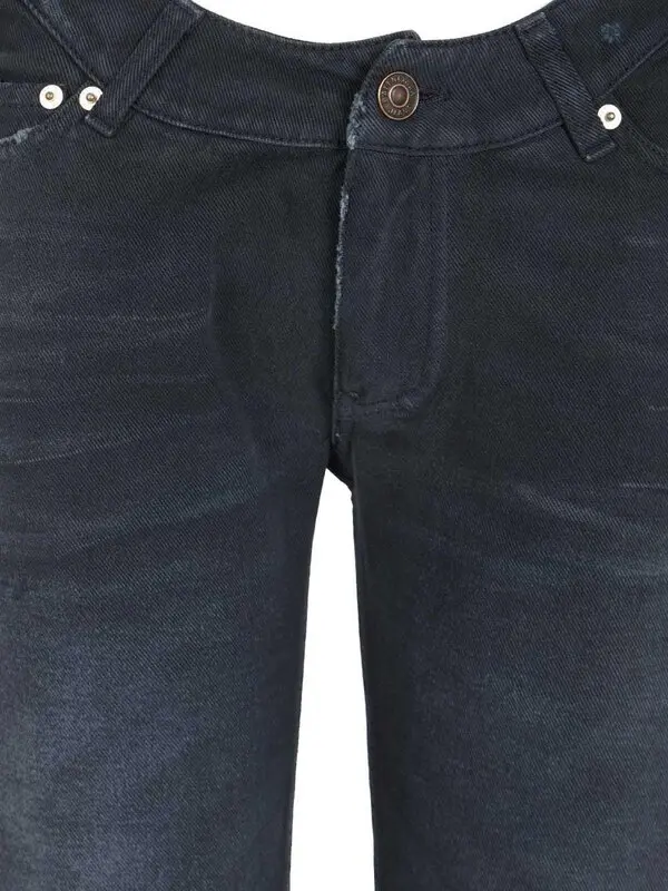 Balenciaga Curved Waist Cotton Denim Pants