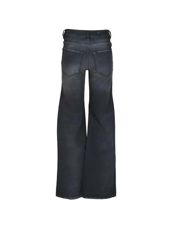 Balenciaga Curved Waist Cotton Denim Pants