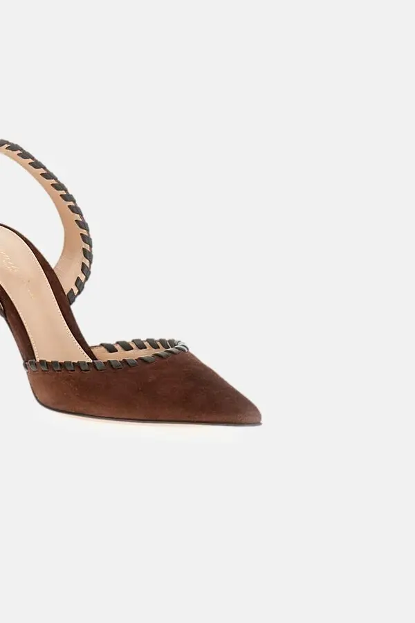 GIANVITO ROSSI Suede Slingback Pumps - Multicolor