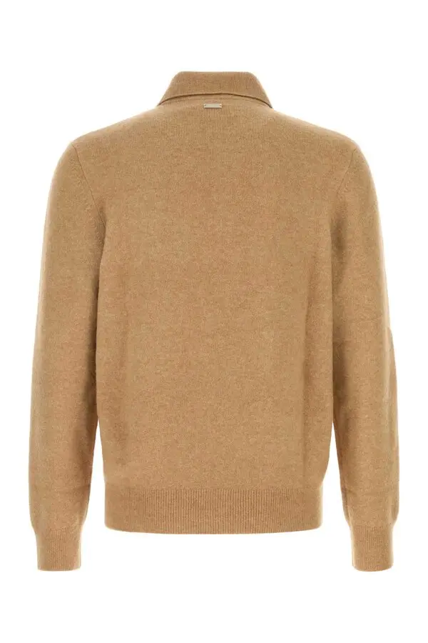 FERRAGAMO Stretch Camel Blend Polo Shirt