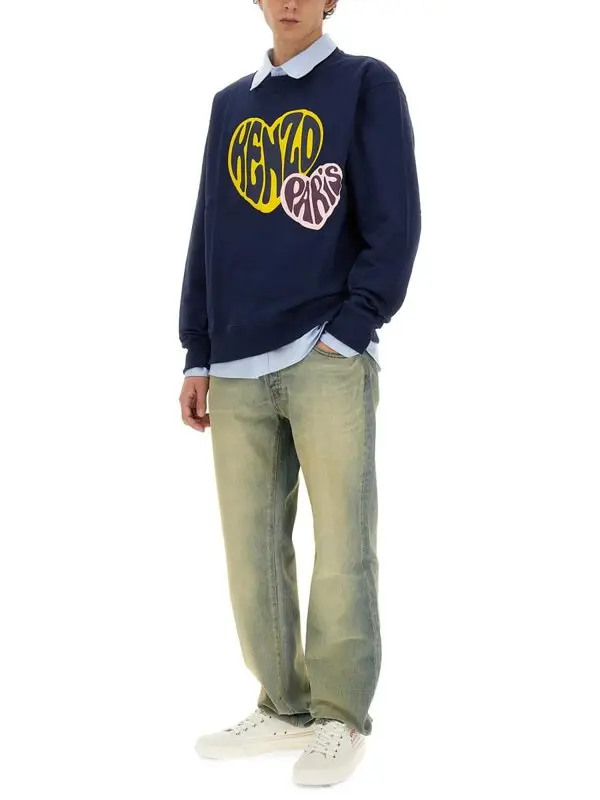 Kenzo Slim Bara Jeans Drawn Varsity