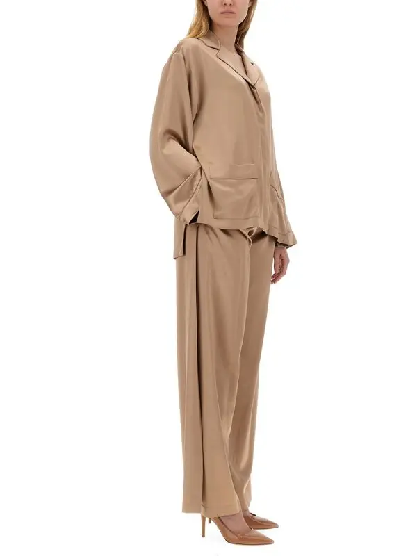 Max Mara Silk Fiesta Piano Trousers - Cream