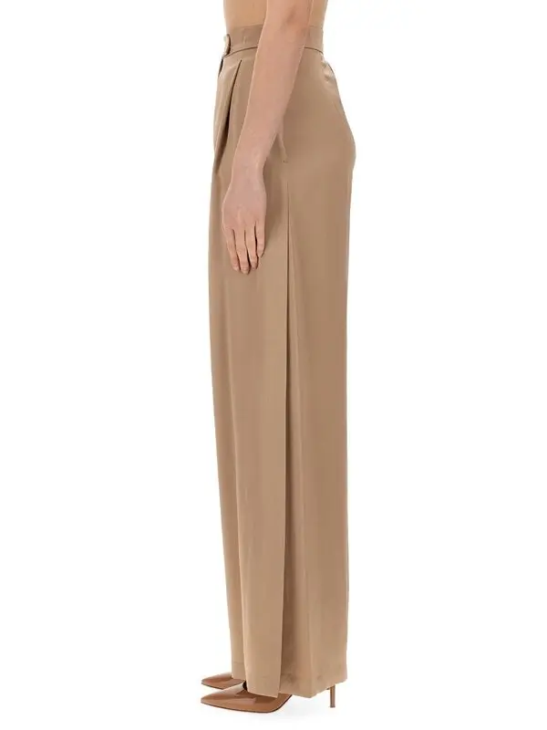 Max Mara Silk Fiesta Piano Trousers - Cream