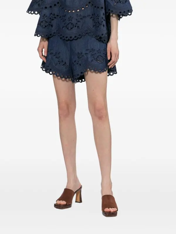 Zimmermann Mahon Denim Shorts - Multicolor