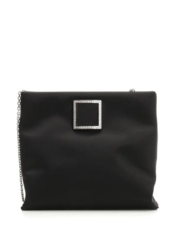 ROGER VIVIER Satin Trompette Bag - Black