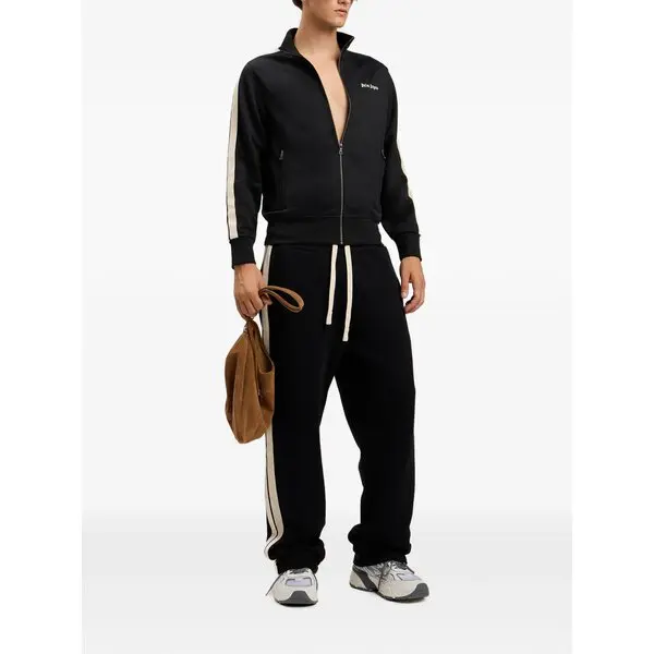 Palm Angels Logo Embroidered Sweatshirt - Black