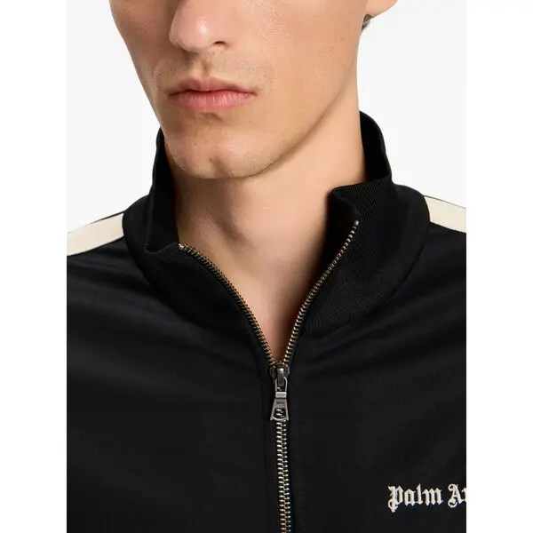 Palm Angels Logo Embroidered Sweatshirt - Black