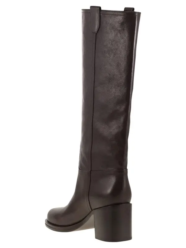 Brunello Cucinelli Classic Leather Boot With Precious