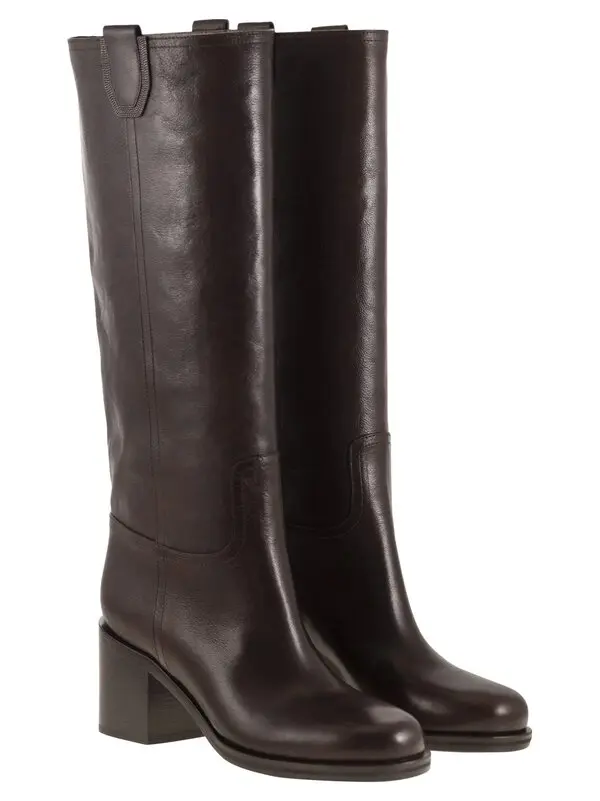Brunello Cucinelli Classic Leather Boot With Precious