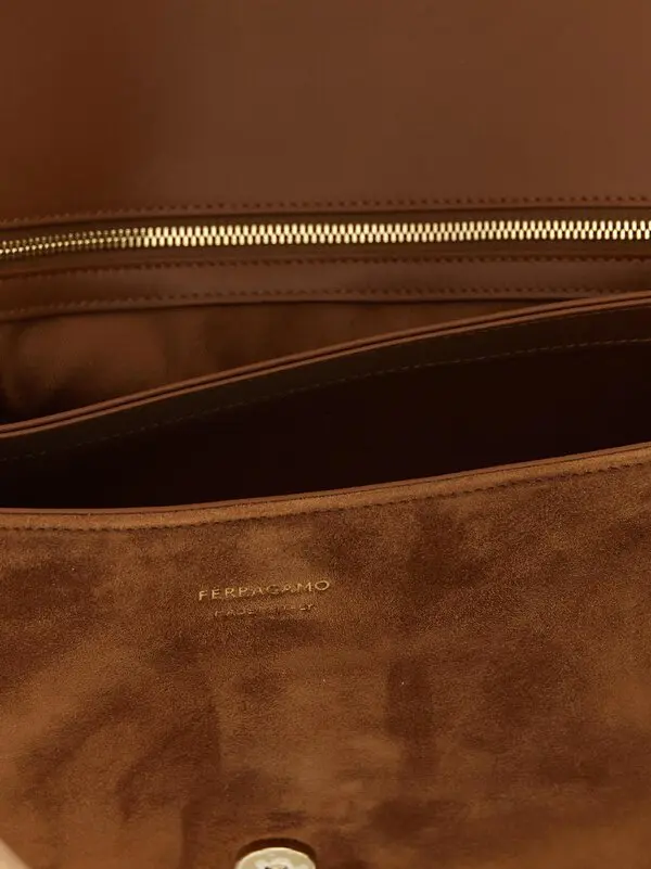 FERRAGAMO Th L' Shoulder Bag - Brown