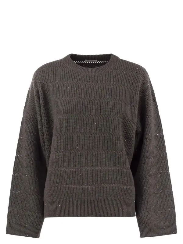 Brunello Cucinelli Cashmere And Wool Crew-neck Sweater - Multicolor