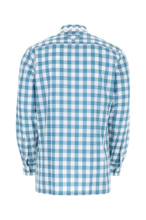 Prada Embroidered Poplin Shirt