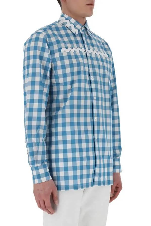 Prada Embroidered Poplin Shirt
