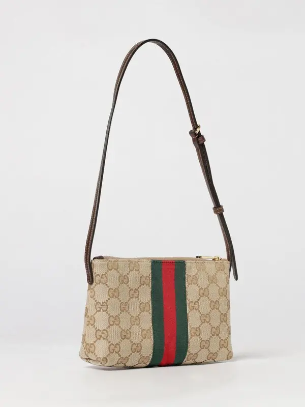 Gucci Gg Canvas Mini Shoulder Bag - Cream