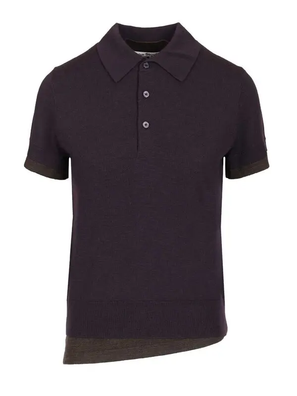 Acne Studios Layered Wool Polo Shirt
