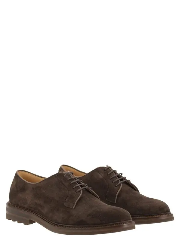 Brunello Cucinelli Derby Camoscio Corvino