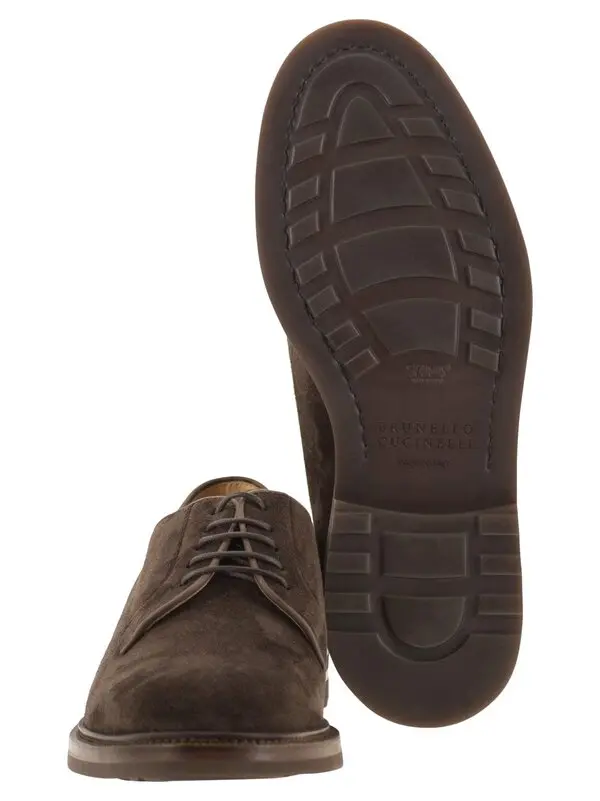 Brunello Cucinelli Derby Camoscio Corvino