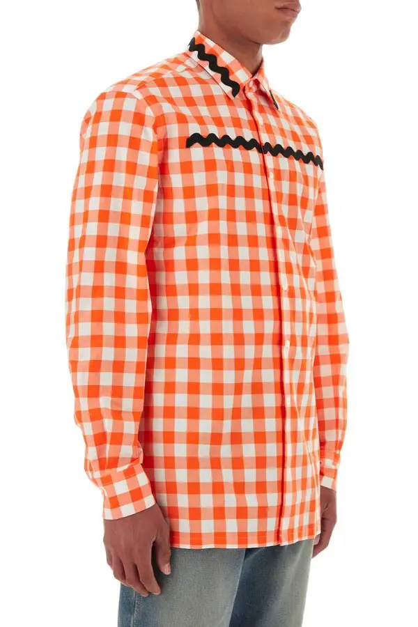 Prada Embroidered Poplin Shirt
