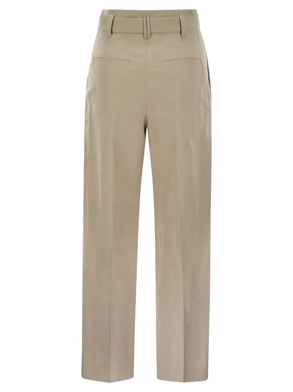 Brunello Cucinelli Corset Cigarette Trousers - Cream