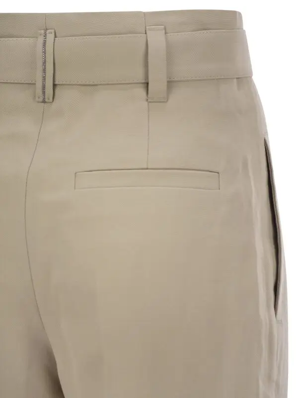Brunello Cucinelli Corset Cigarette Trousers - Cream