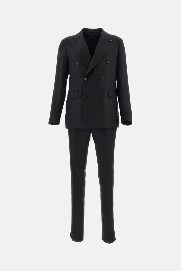 Tagliatore Vesuvio Linen Suit - Multicolor