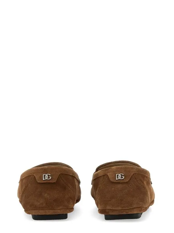 Dolce & Gabbana Leather Drivers - Cream