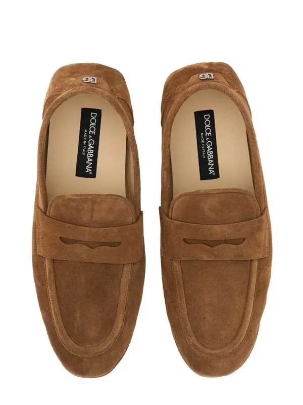 Dolce & Gabbana Leather Drivers - Cream
