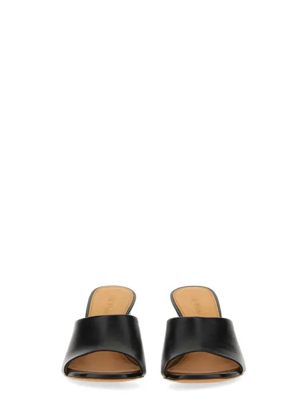 Off-White Leather Mules - Black