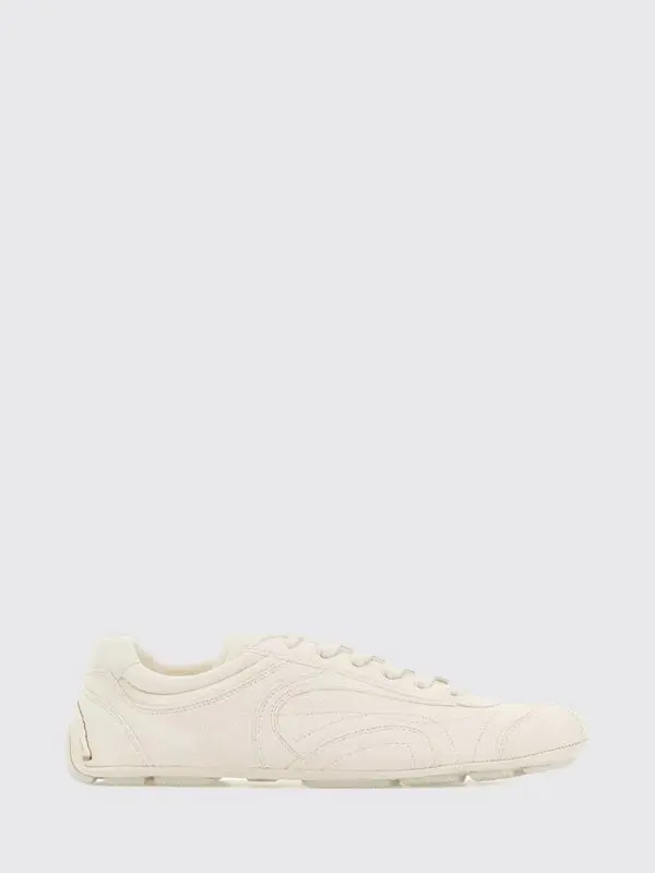 Prada Suede Low Top Sneakers - Cream