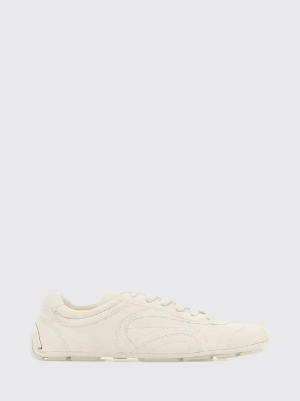 Prada Suede Low Top Sneakers - Cream