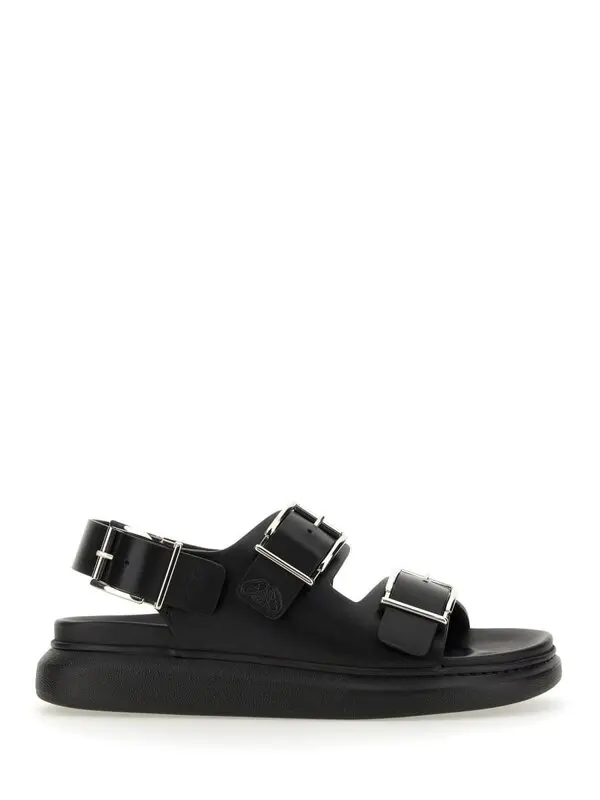 Alexander McQueen Leather Sandal - Black