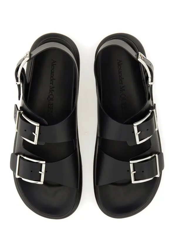 Alexander McQueen Leather Sandals - Black